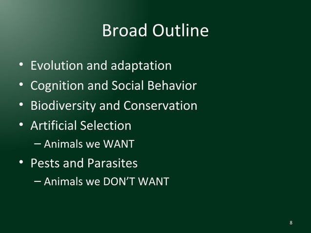 Introduction to Zoology Lecture 1 | PPT