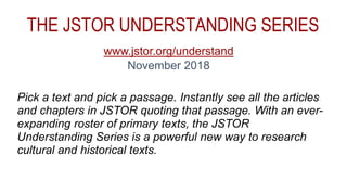 New Research Tools from JSTOR Labs | PPTX