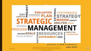 Strategic Management chapter 3 Addis Ababa University | PPTX