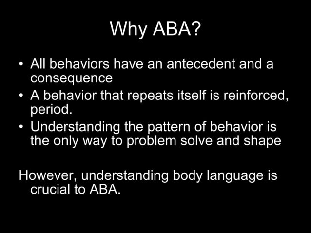 Raptor Body Language and ABA | PPT
