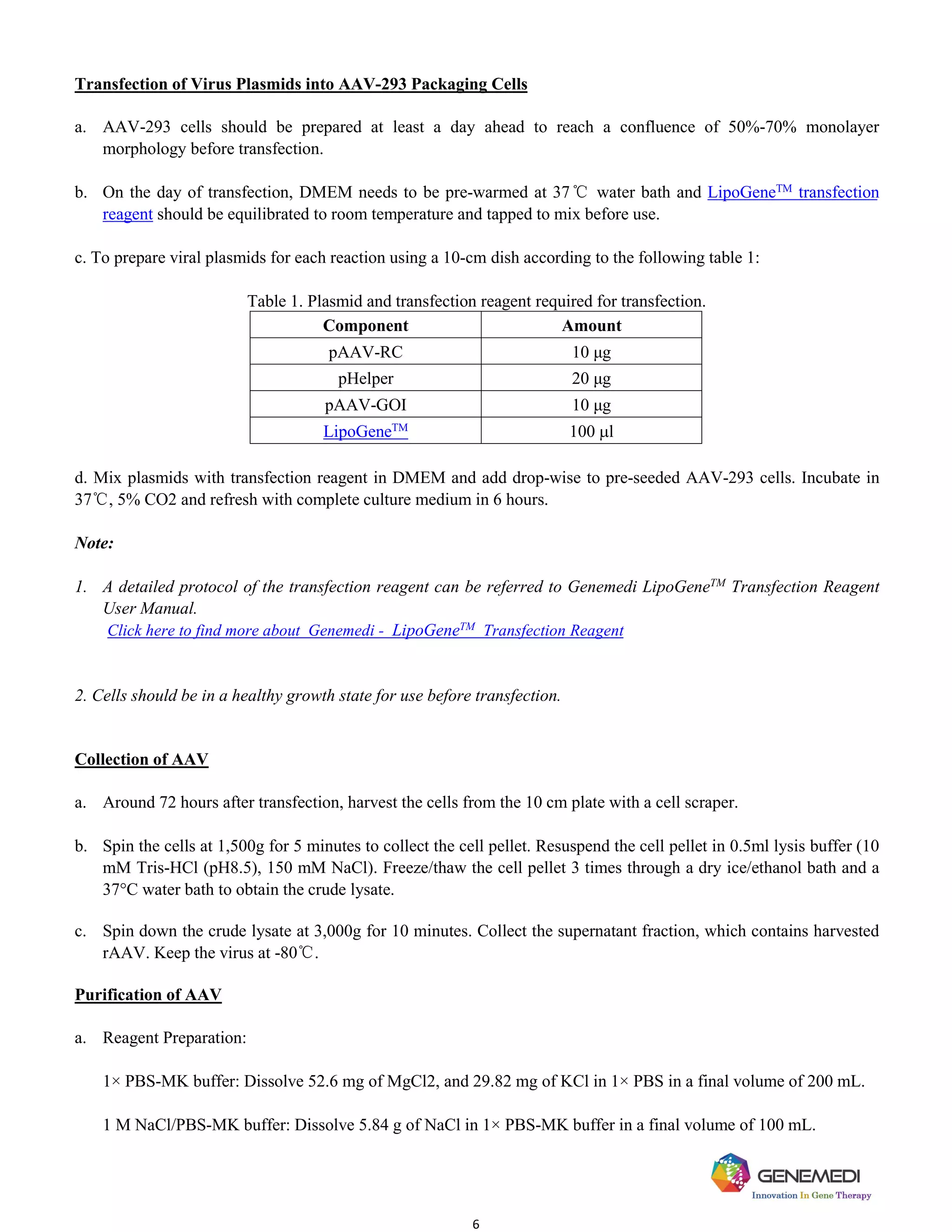 Aav production protocol-packaging_concentration_and_purification-gene ...