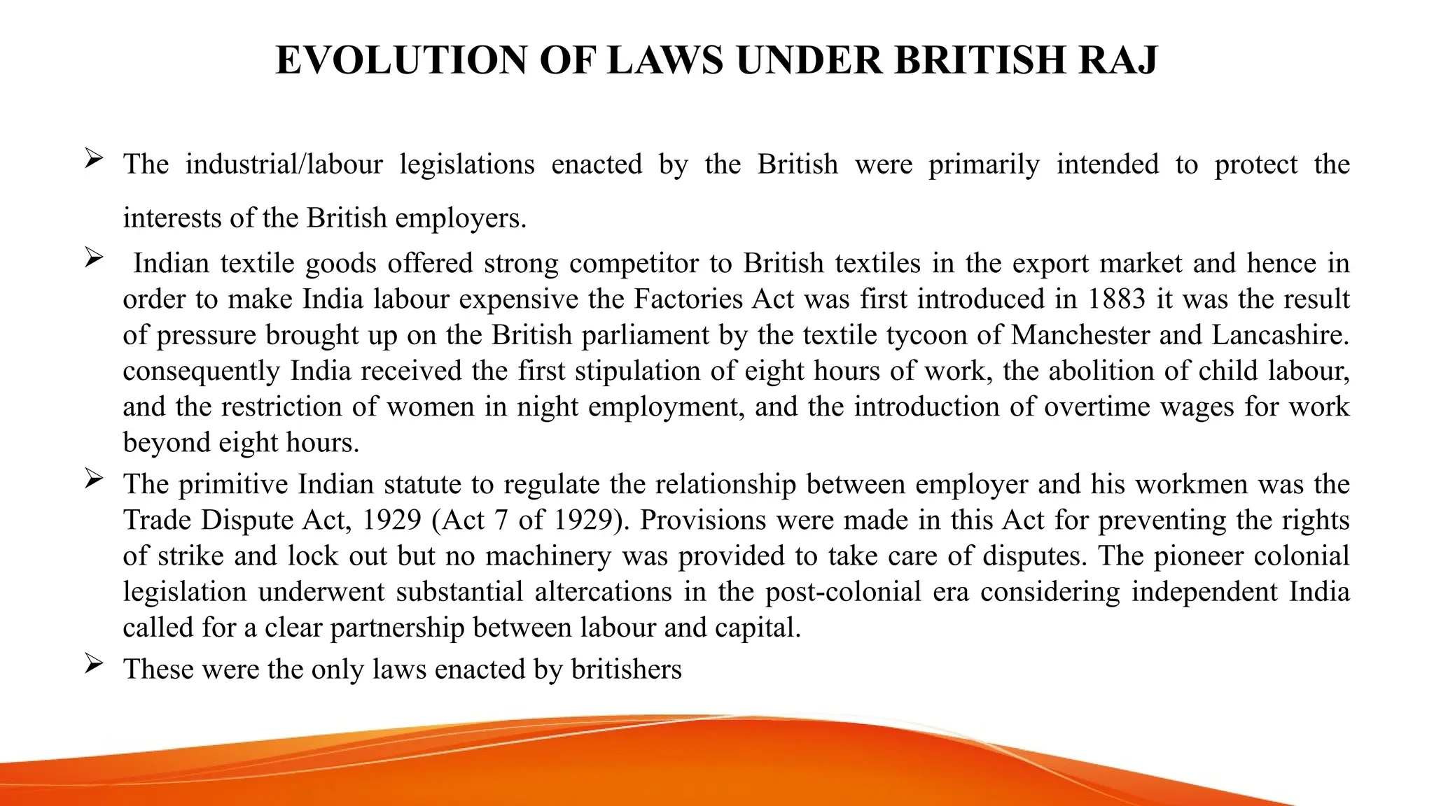 Evolution of Labour Law in India by Aayush Bhardwaj | PPTX