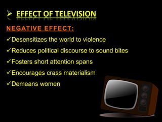Role of TV in social change | PPT