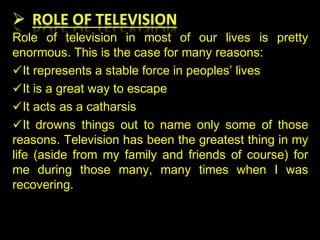 Role of TV in social change | PPT