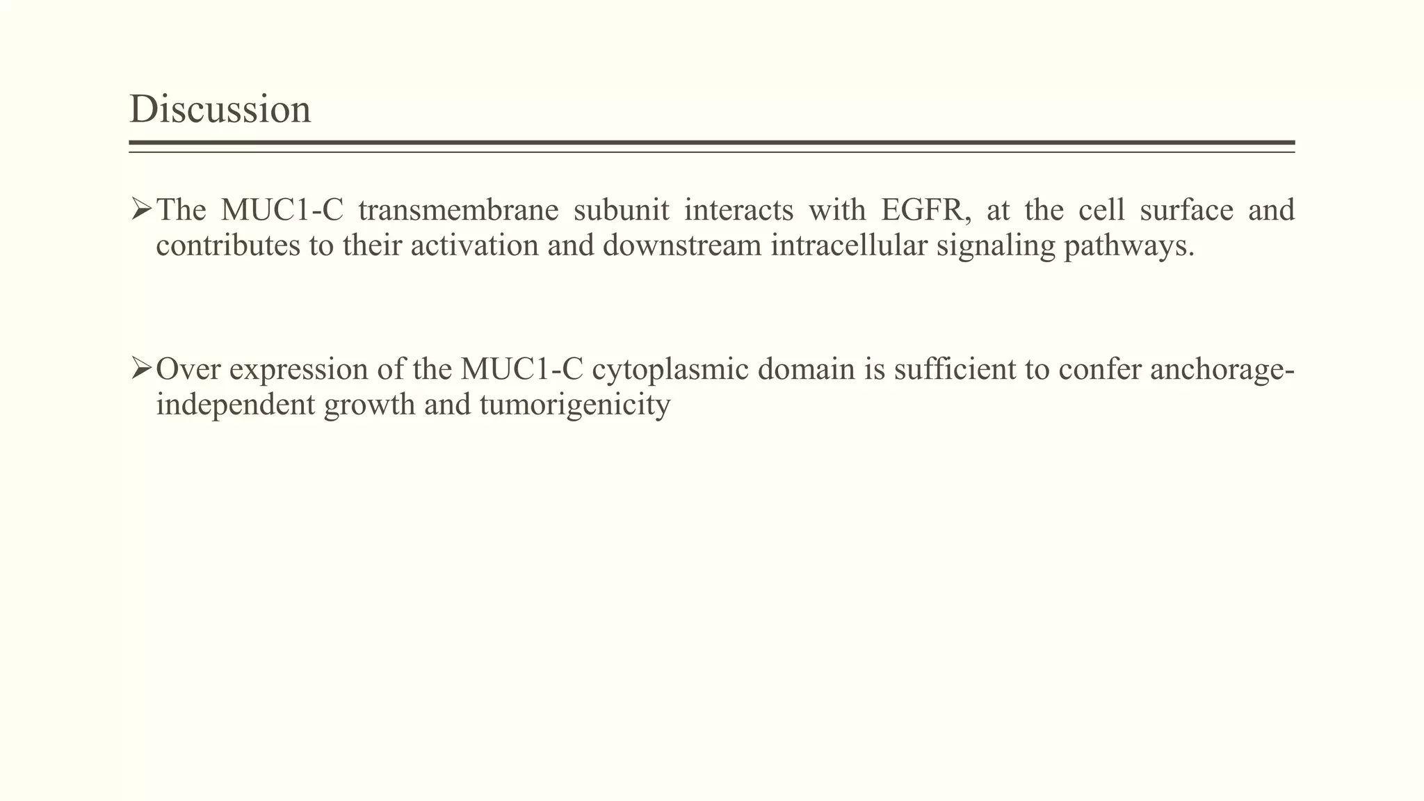 Muc1 Domain In Cancer Pptx