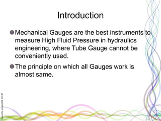 Pressure Mechanical Gauges | PPTX
