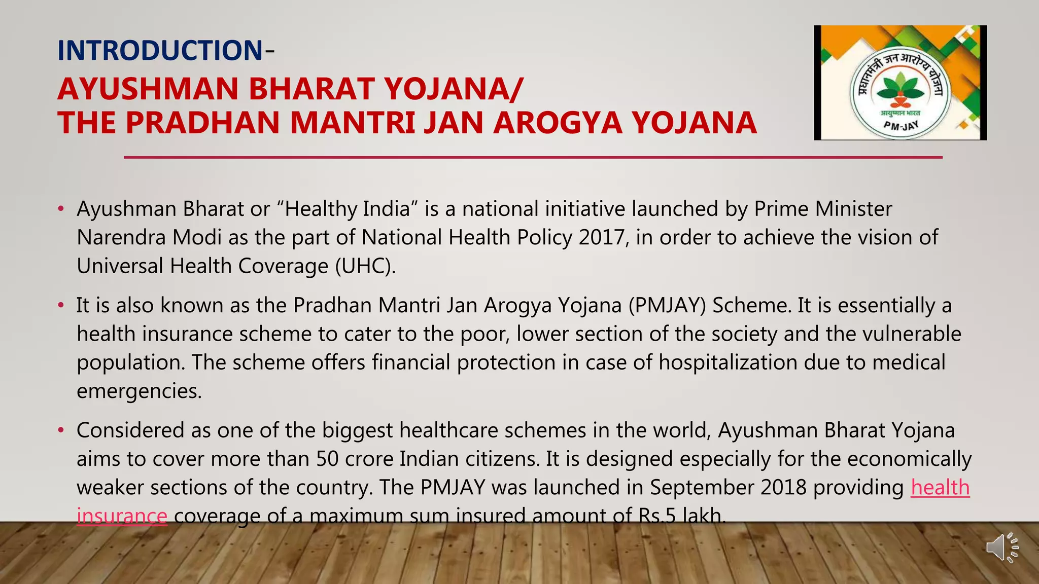 Government Insurance Scheme/ Ayushman Bharat/ PMJAY | PPTX