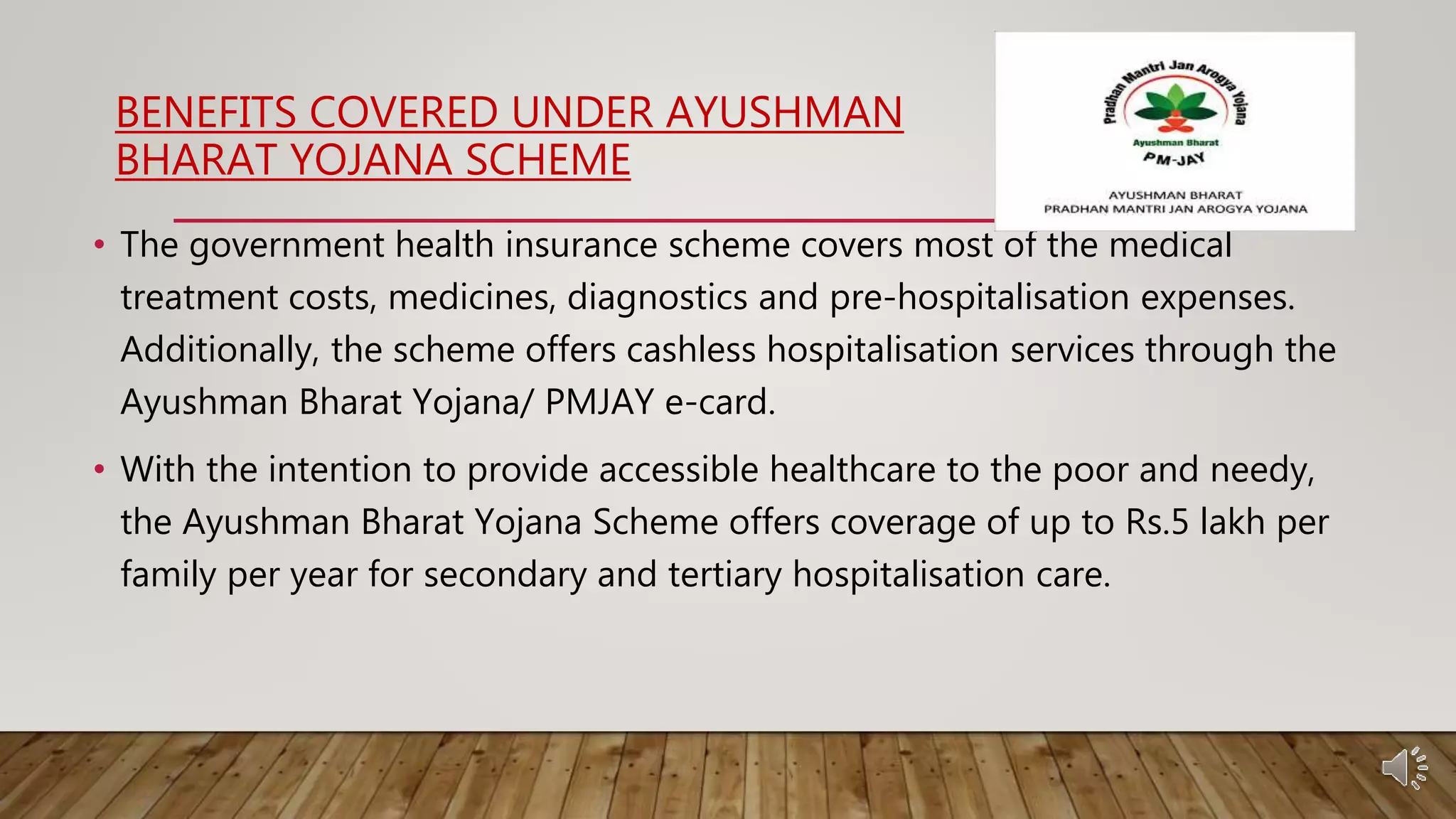 Government Insurance Scheme/ Ayushman Bharat/ PMJAY | PPTX