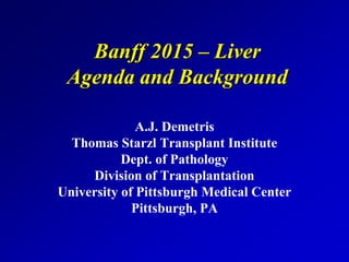 banff2015 liver session summary- bellamy-2 | PPTX