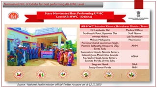 Health and wellness centre report reference to Odisha | PPTX