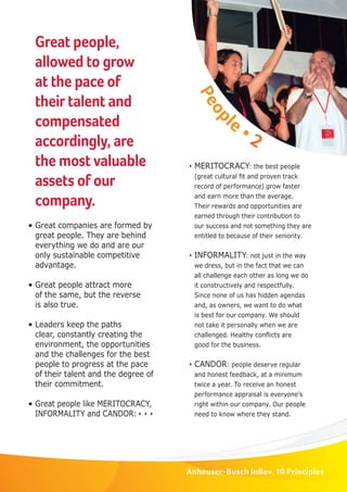 Ab in bev-ten_principles | PDF