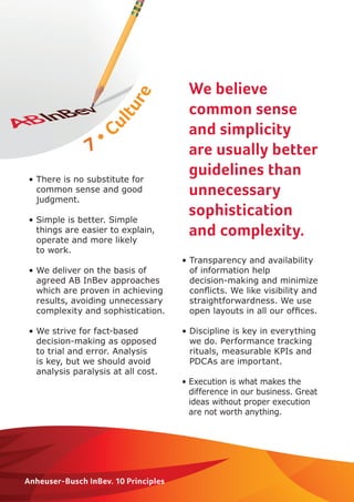 Ab in bev-ten_principles | PDF