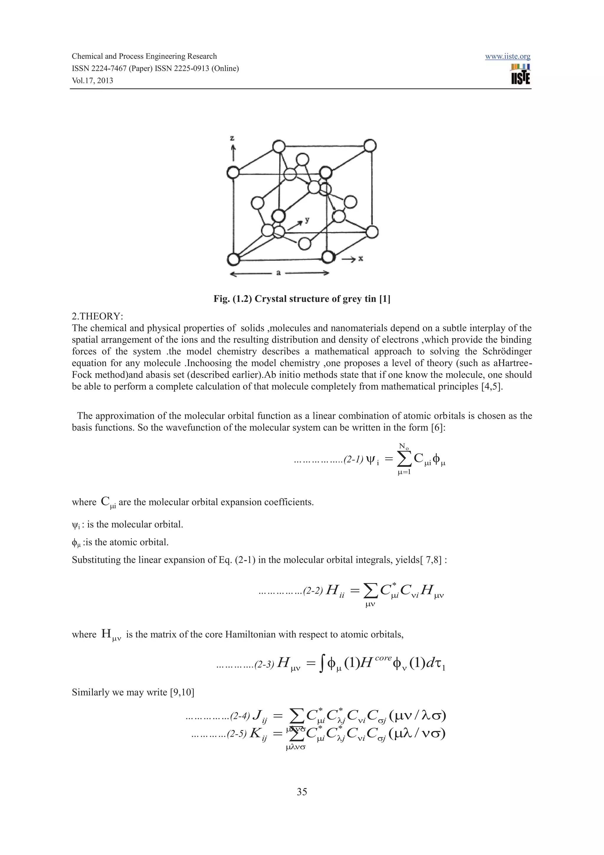 Ab Initio Restricted Hartree Fock Formalism Using For Calculations Electronic Structure Of Grey