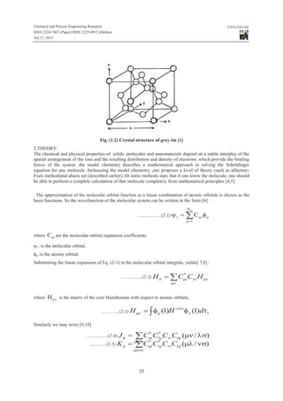 Ab initio restricted hartree-fock formalism using for calculations electronic structure of grey ...