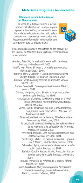 Guía para la educadora Tercer grado Educación Preescolar pdf | PDF