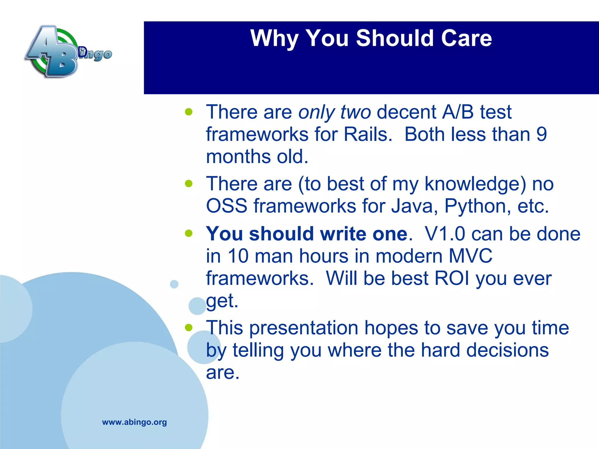 Ab Testing Framework Design Ppt