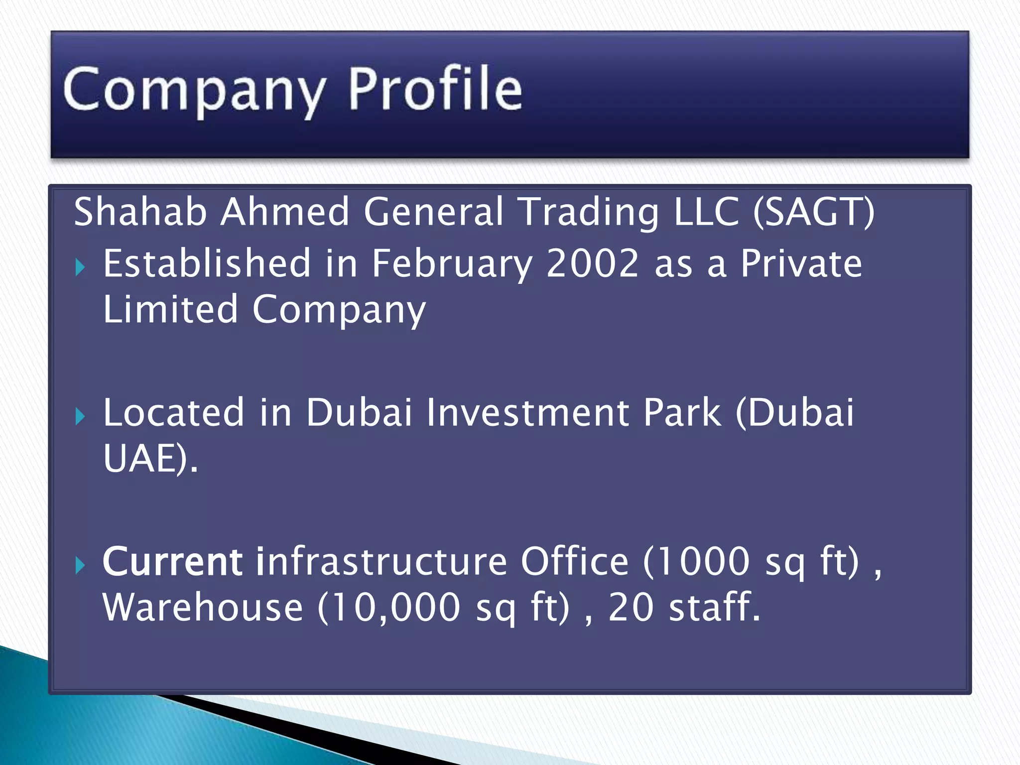 Shahab Ahmed General Trading LLC | PPTX