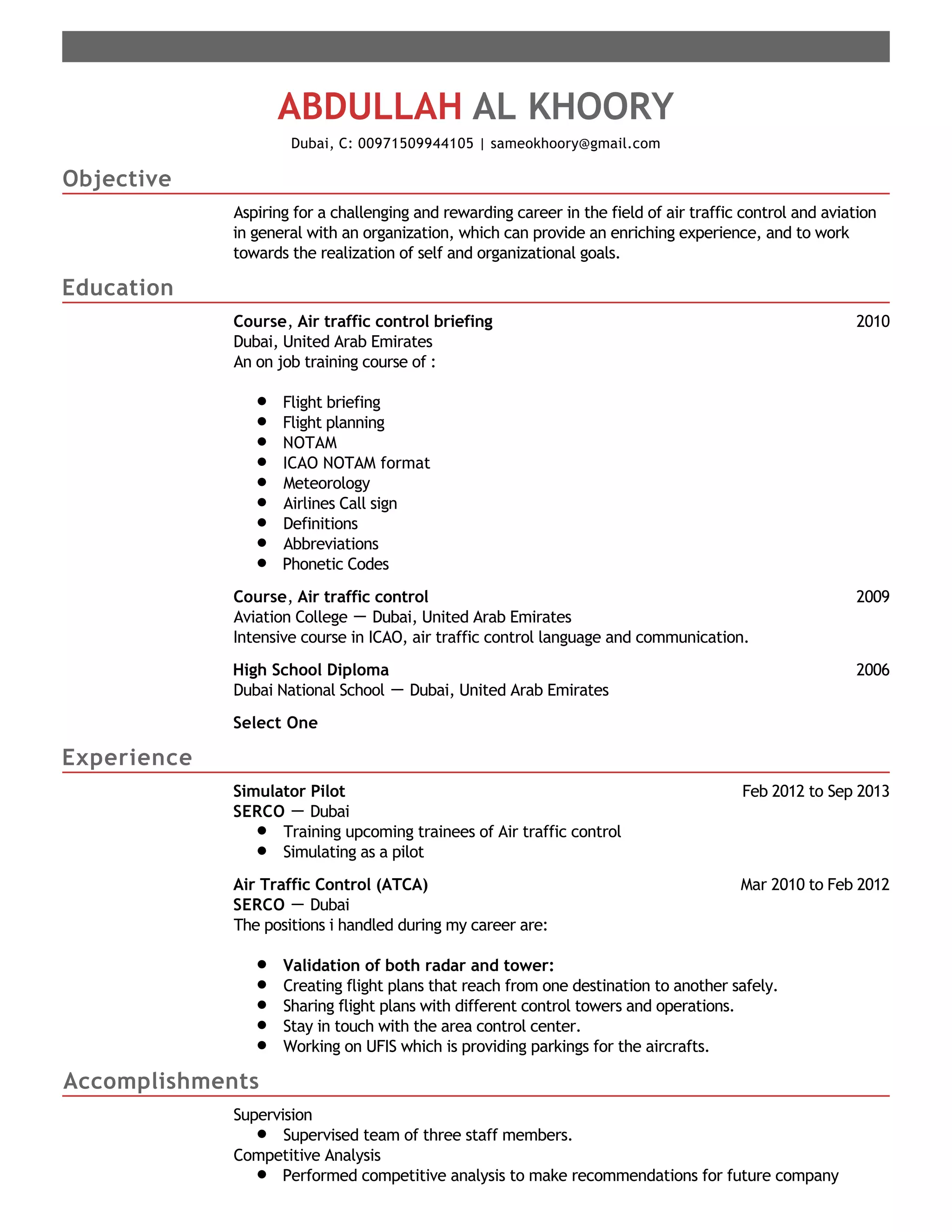 Abdullah Al Khoory Resume | PDF