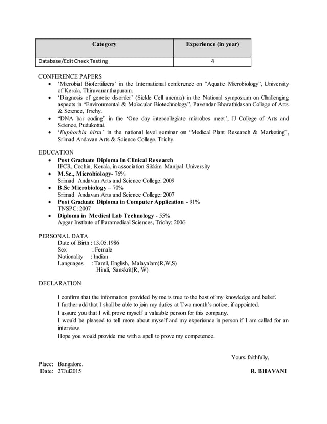 Bhavani Resume | DOCX