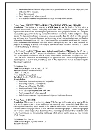 JAVA Developer_Resume_Vaibhav Srivastav | DOC