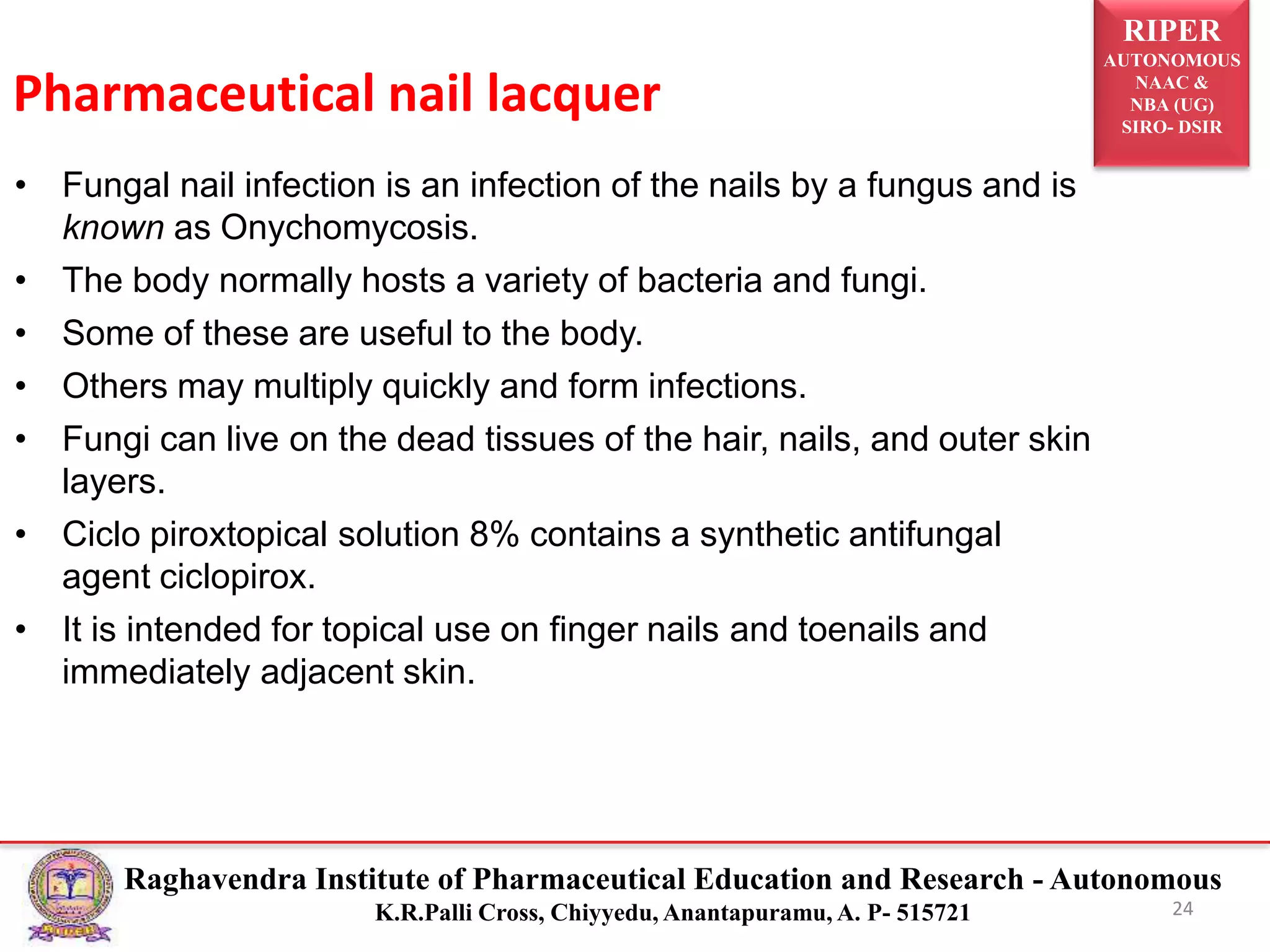 NAIL LAQUERS AND REMOVERS | PPTX