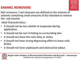 NAIL LAQUERS AND REMOVERS | PPT