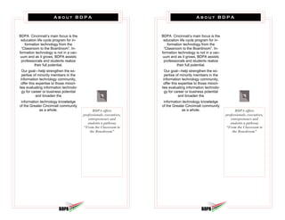 BDPA Cincinnati Chapter Awards Banquet Souvenir Book | PPT