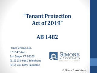 Tenant Protection Act of 2019 | PPT
