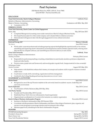 TTU Resume 06-28-16 | DOCX