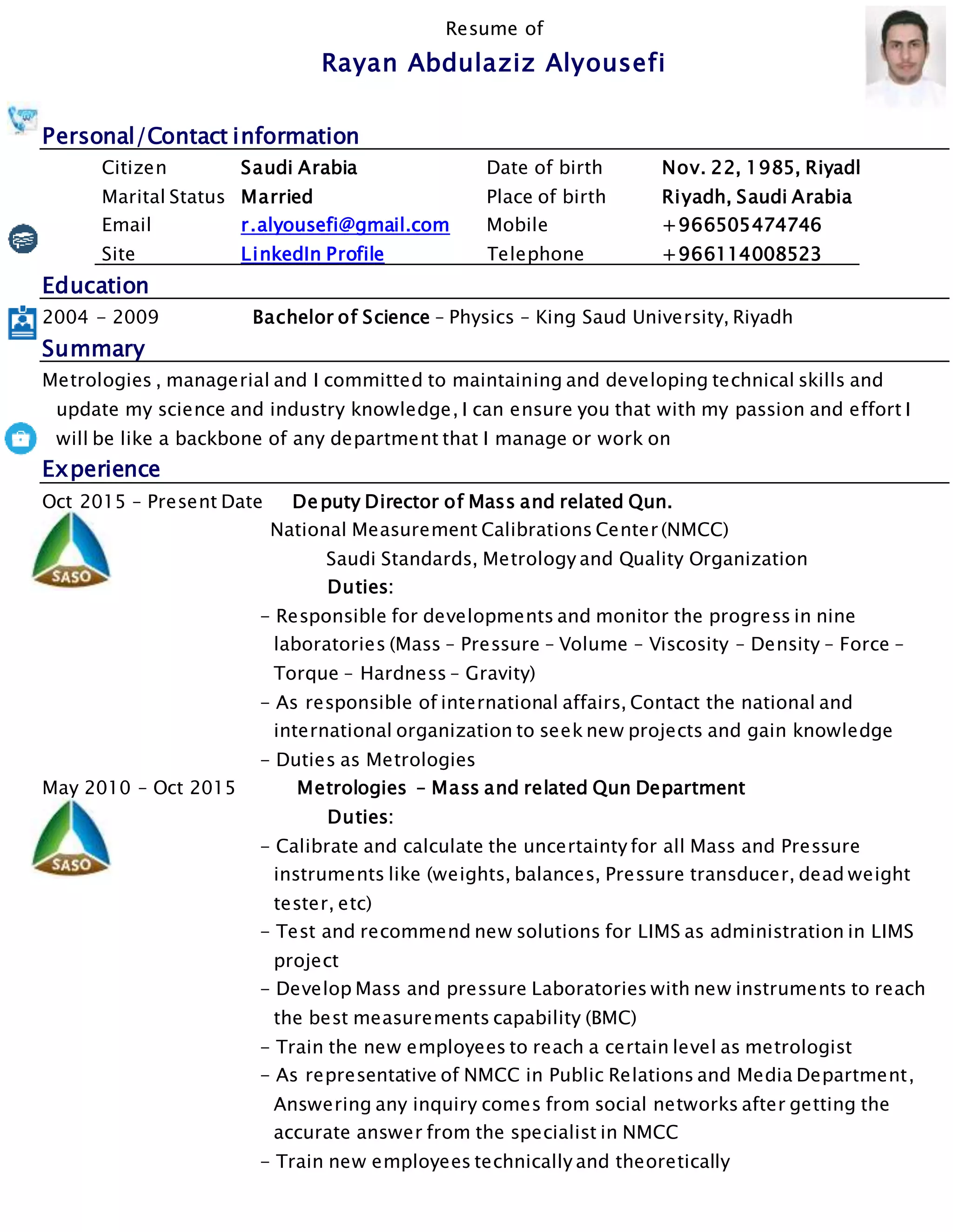 CV of Rayan Al-Yousefi | DOCX