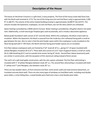 Residential Energy Audit Report | PDF