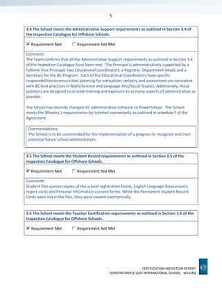 Certification Inspection Report MLIS-W | PDF