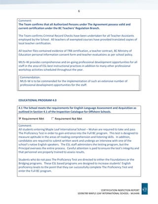 Certification Inspection Report MLIS-W | PDF