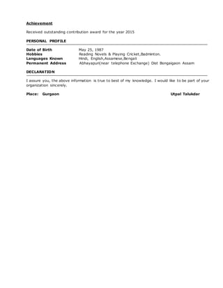 Utpal_Resume-16 | PDF
