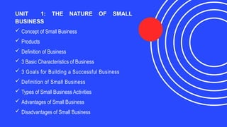 Introduction to Small Business Management | PPTX