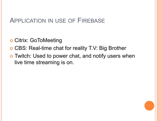 The Platform (FIREBASE) | PPTX