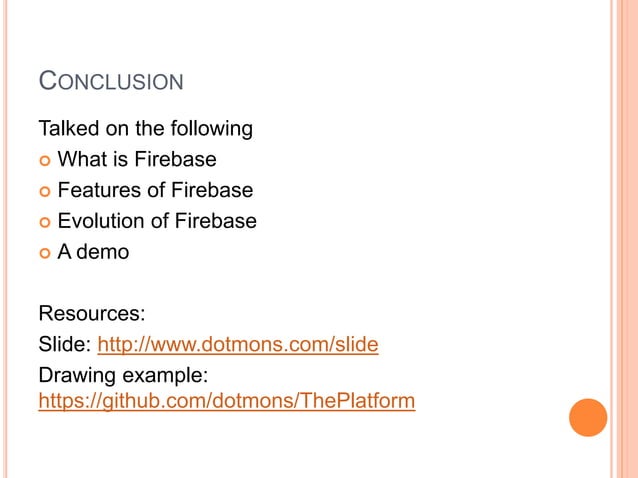 The Platform (FIREBASE) | PPTX