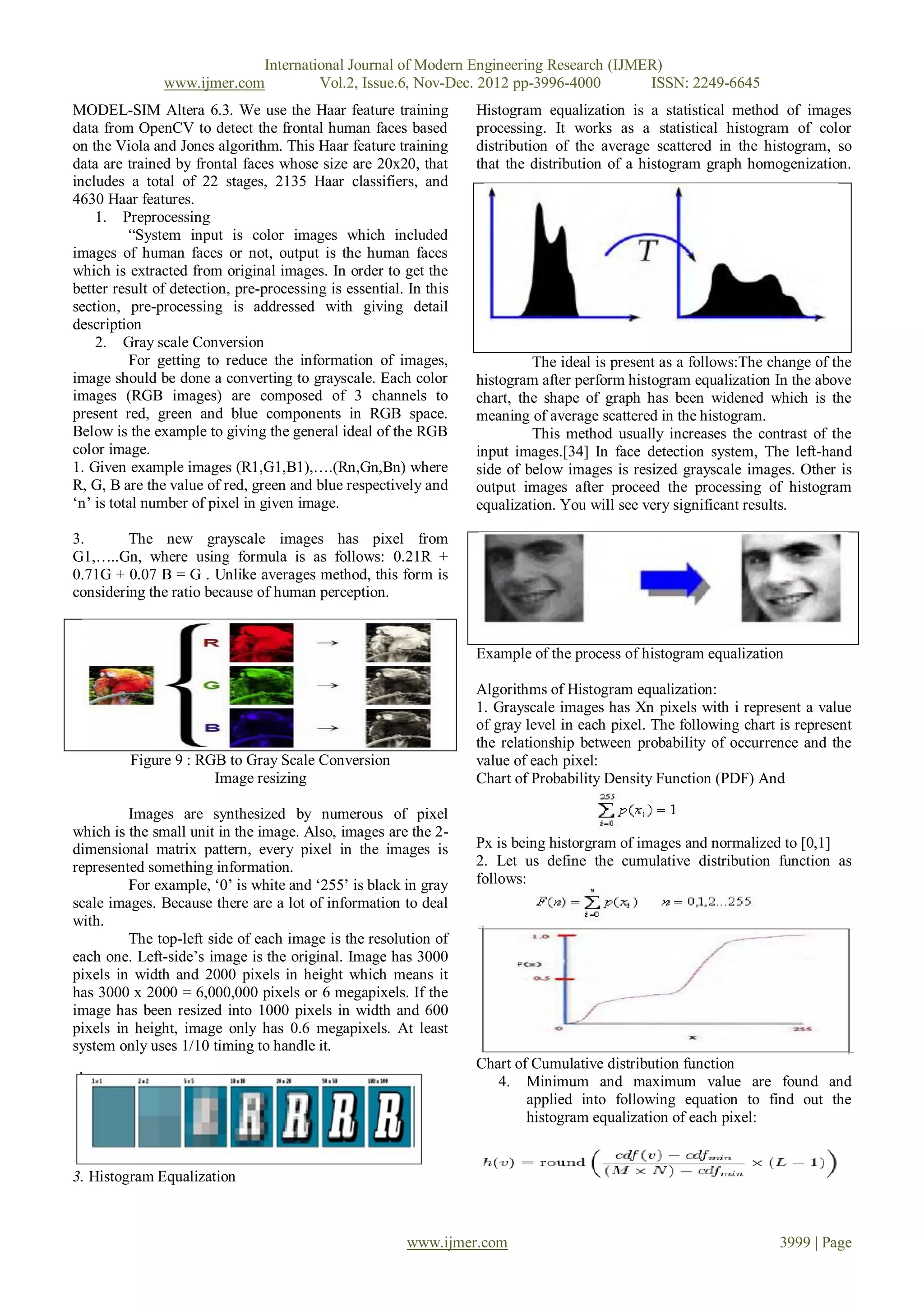 Face Detection System on Ada boost Algorithm Using Haar Classifiers | PDF | Computing ...