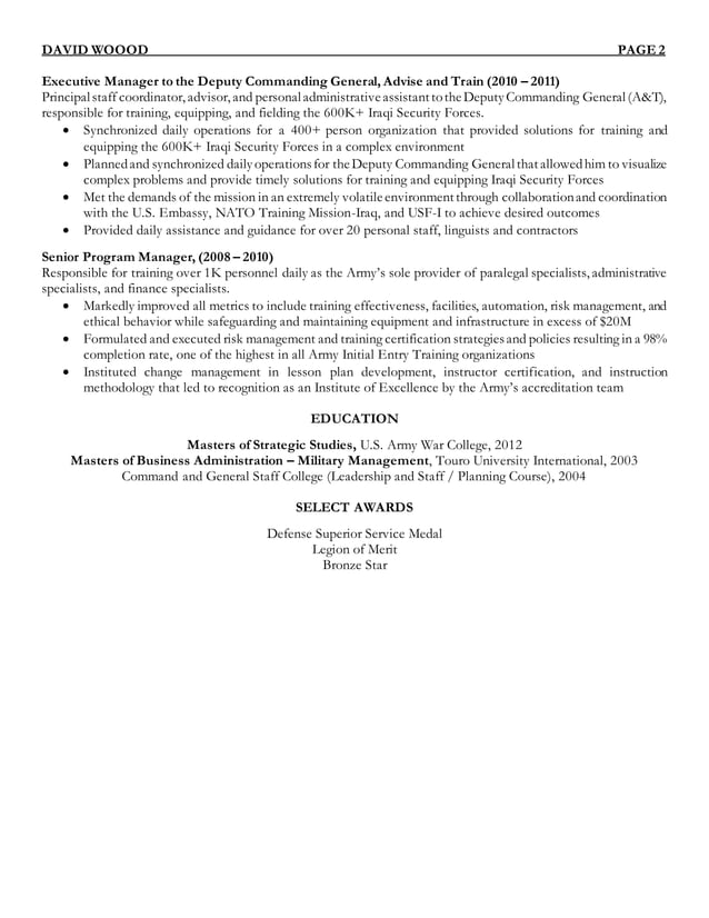 Resume Dave Wood | PDF