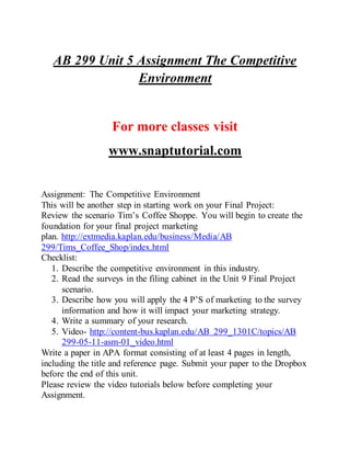 Ab 299 Enhance teaching - snaptutorial.com