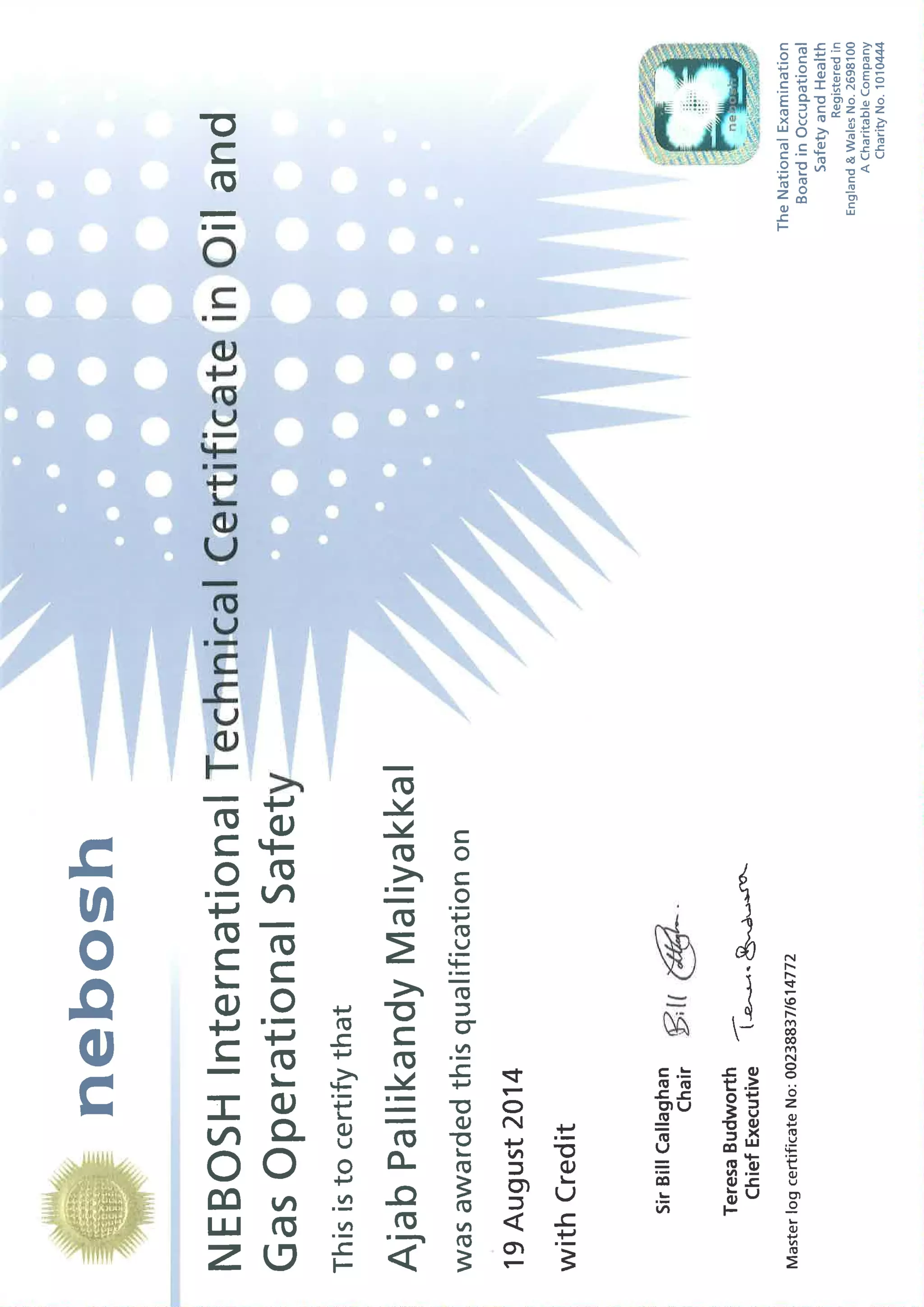 NEBOSH International Oil and Gas-Certificate | PDF