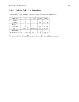 Seminar- Robust Regression Methods | PDF
