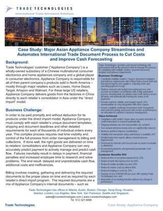 Case Study Appliance Company | PDF