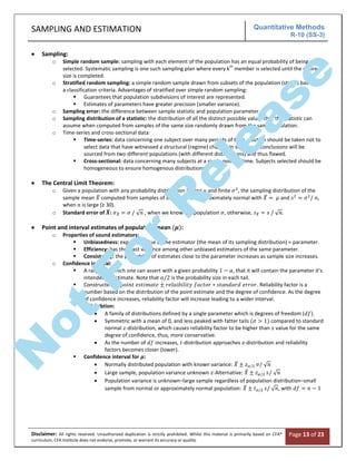 Quantitative methods - Level I - CFA Program | PDF