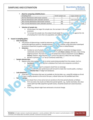 Quantitative methods - Level I - CFA Program | PDF