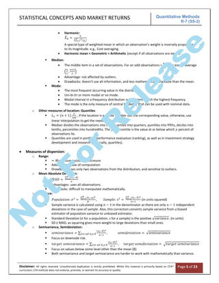 Quantitative methods - Level I - CFA Program | PDF