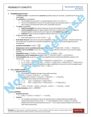Quantitative methods - Level I - CFA Program | PDF