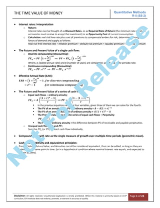 THE TIME VALUE OF MONEY: KEY CONCEPTS | PDF