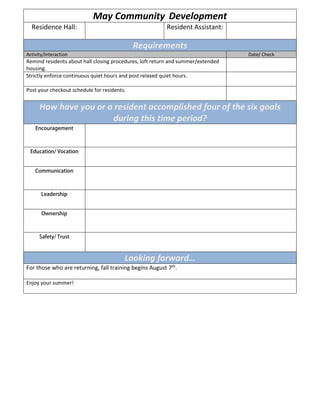 Community Development Plan | PDF | College Planning | College Education