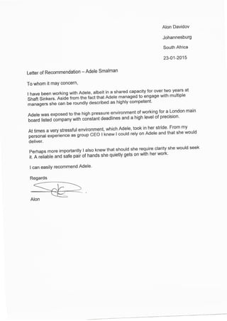 Reference Letter- Alon Davidov (signed) | PDF